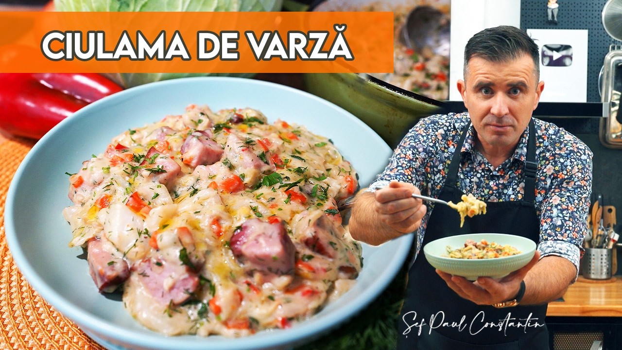 Ciulama de varză cu cotlet afumat – rețetă tradițională românească