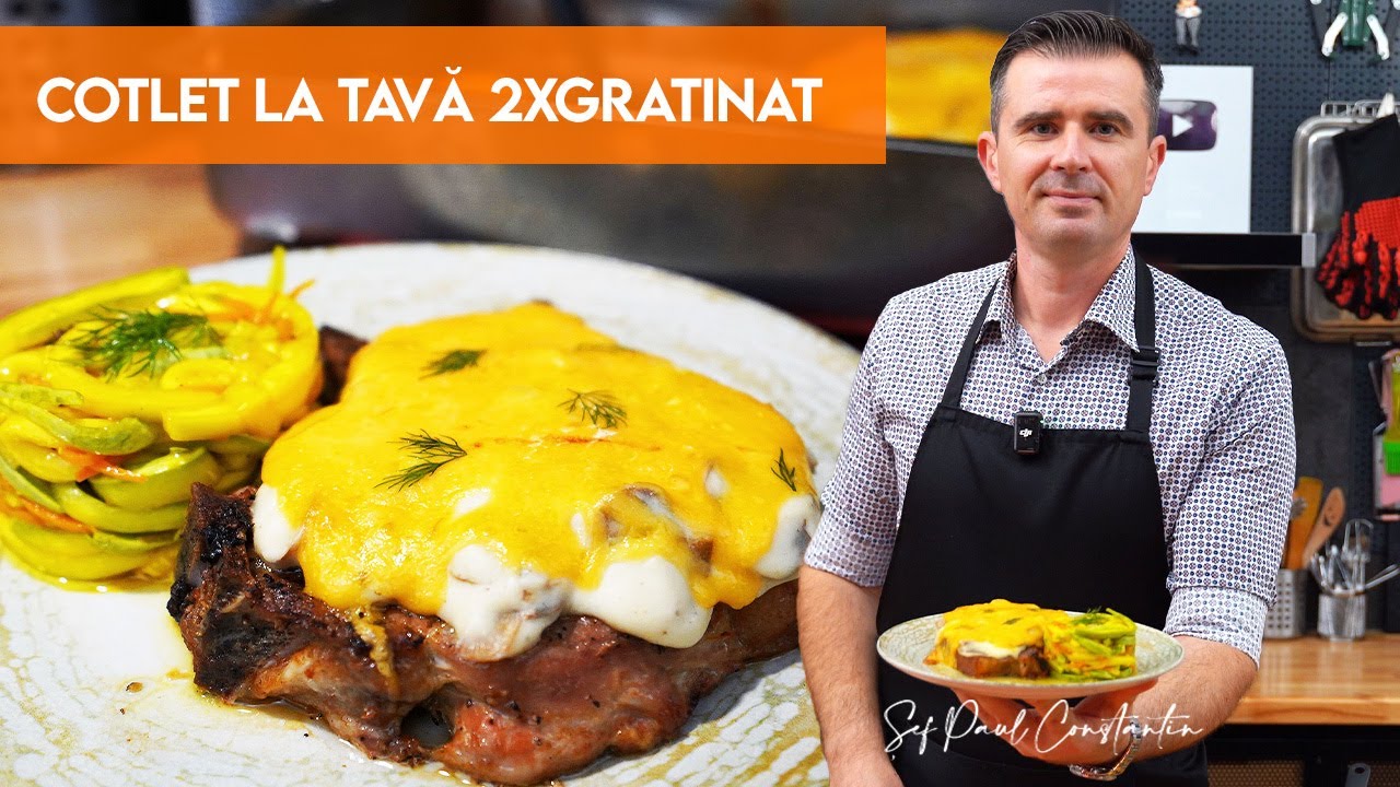 Cotlet la tavă dublu gratinat – Rețetă simplă și delicioasă