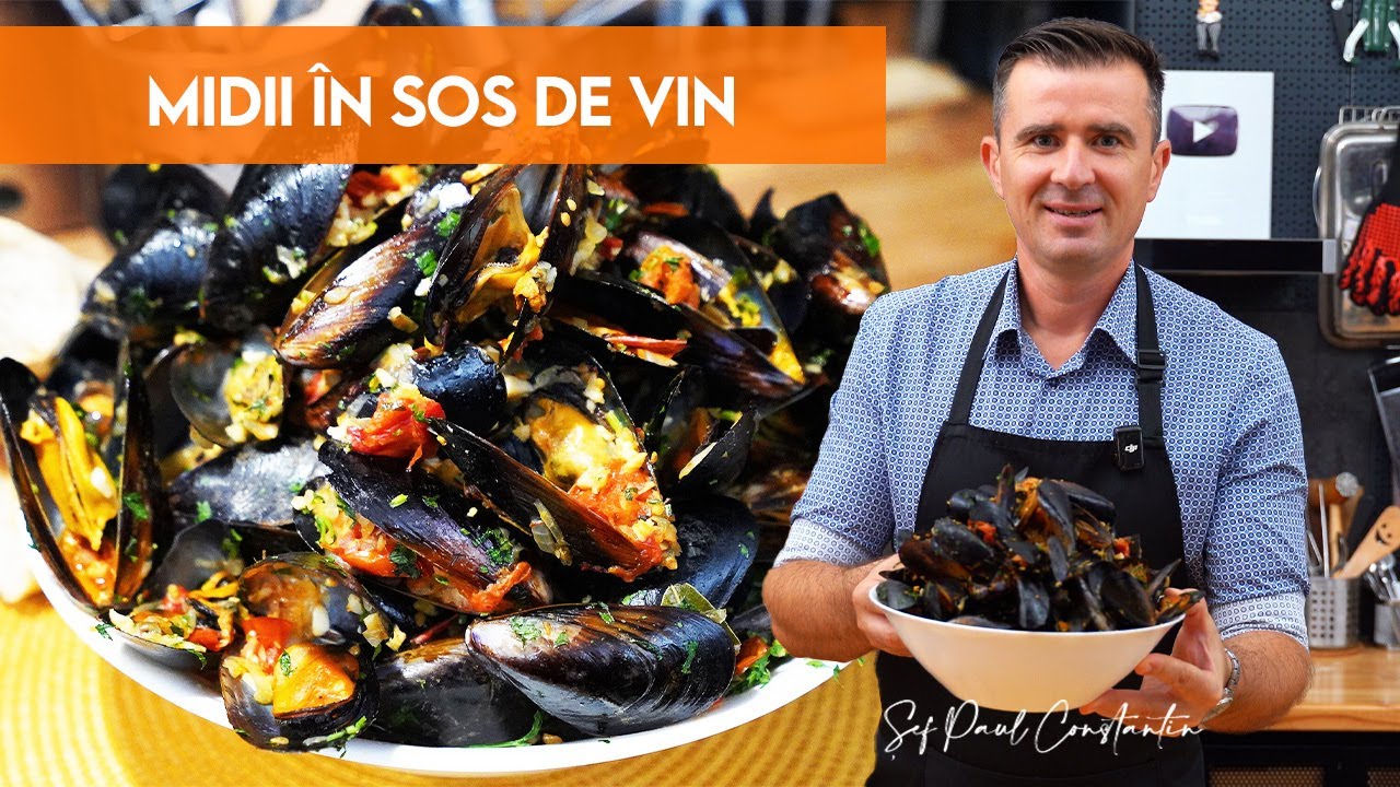 Midii în sos de vin – Rețetă simplă și rafinată pentru cină