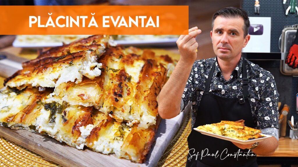 Plăcintă evantai cu brânză – rețetă delicioasă și crocantă