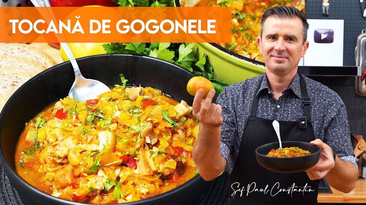 Tocăniță de gogonele cu carne de purcel – rețetă tradițională